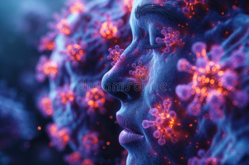 Blurred Abstract Concept of Molecular Science Stock Photo - Image of ...