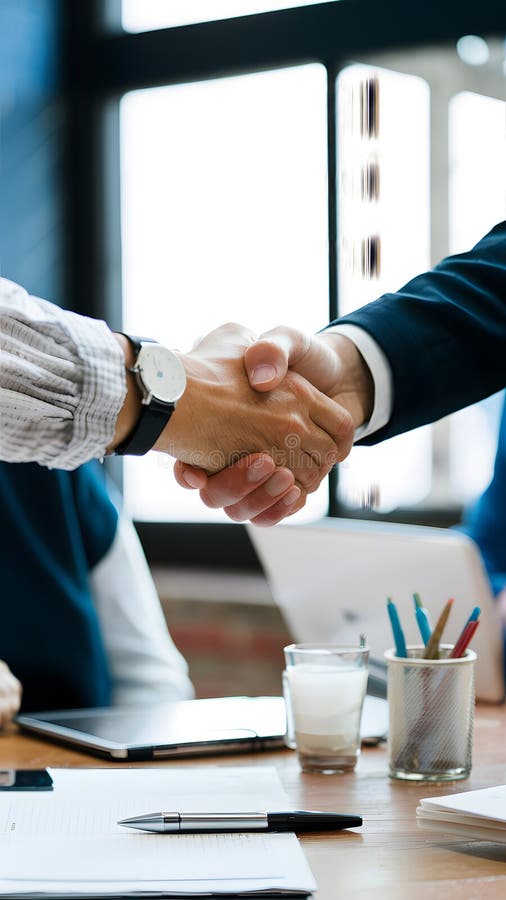 Strategic Partnership People Shake Hands, Collaborating Towards Shared ...