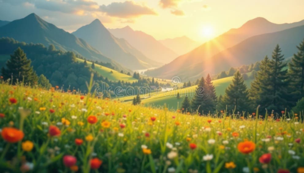 Abstract Blurred Landscape, Perfect for Overlay, Smooth, Template Stock ...