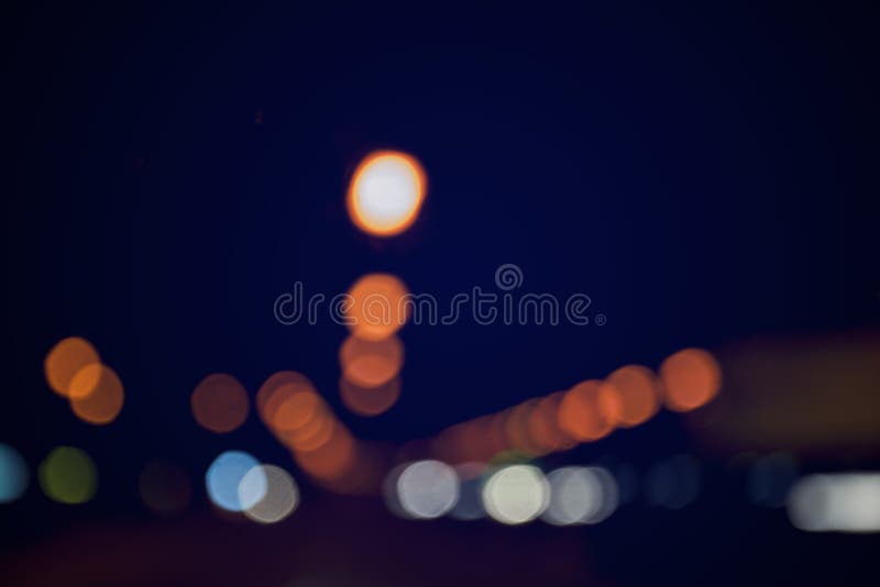 Abstract Blurred of Light in the Night, Speed Motion of Light Stock ...