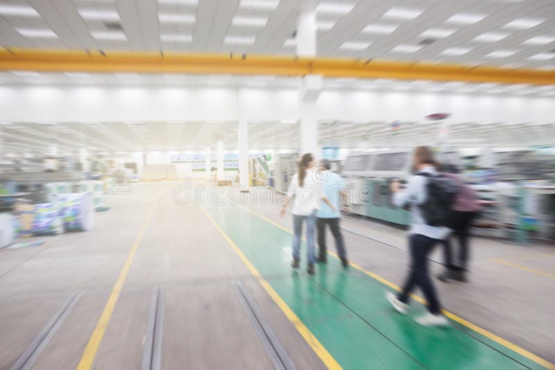 Abstract Blurred Modern Factory and Warehouse Building Background for ...