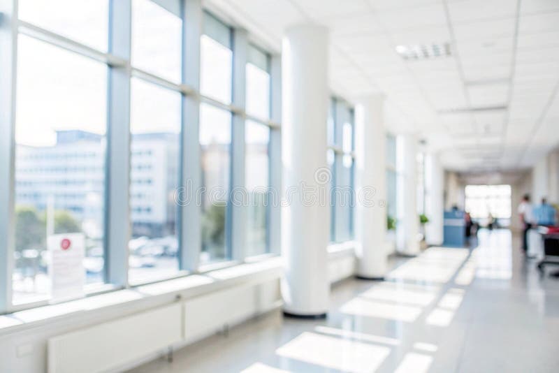 Abstract Blurred Modern Workspace Background Stock Illustration ...