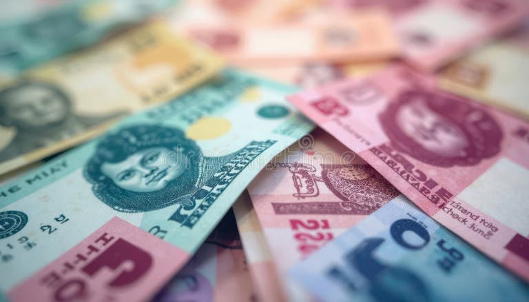 Abstract Blurred Money Background, Various Denominations, Subtle ...