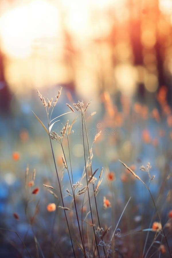 Abstract Blurred Nature Backdrop with Bokeh Lights Stock Illustration ...