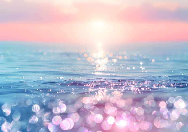 Abstract Blurred Ocean Background with Glare Stock Photo - Image of ...