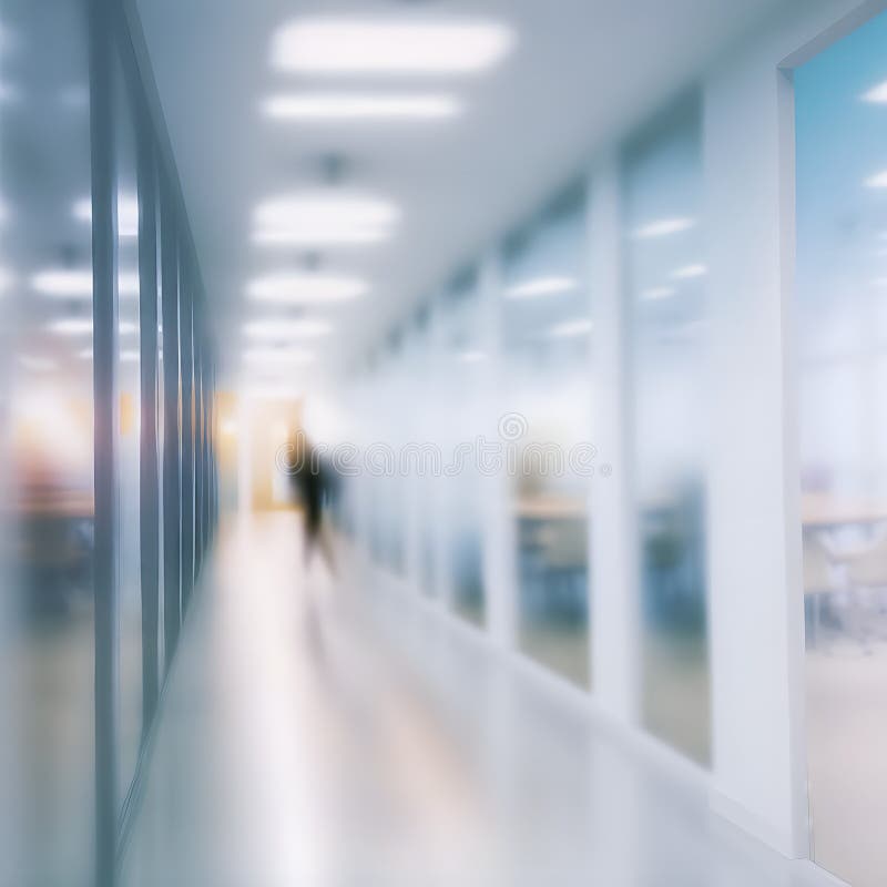 Abstract Blurred Office Hall Interior and Meeting Room Stock ...