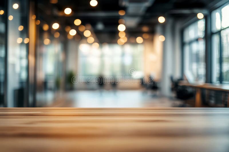 Abstract Blurred Office Interior Room. Blurry Working Space with ...