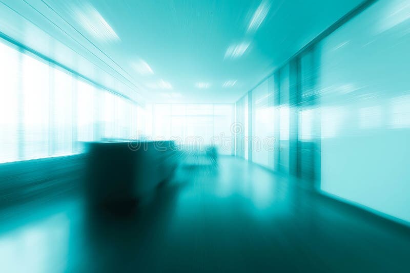 Abstract Blurred Office Interior Room. Blurry Working Space with ...