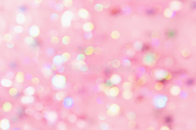Abstract Blurred Pink Background with Stars and Shiny Particles Stock ...