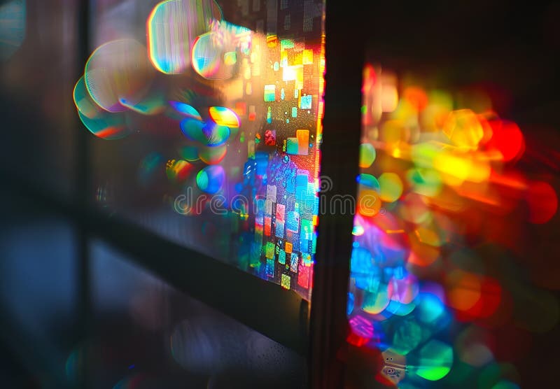 Abstract Blurred Rainbow Light Reflections Stock Illustration ...