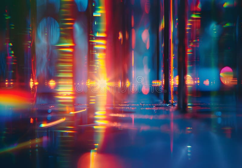 Abstract Blurred Rainbow Light Reflections Stock Illustration ...
