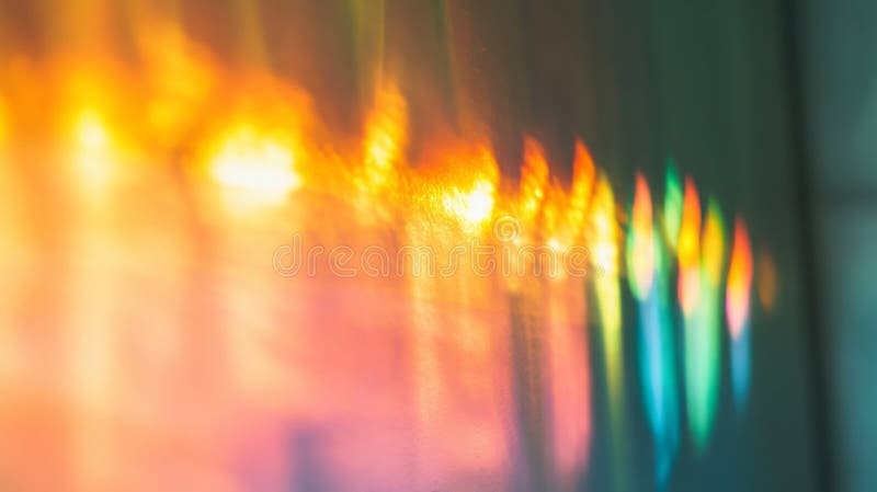 Abstract Blurred Rainbow Light Reflections on a Wall Stock Illustration ...