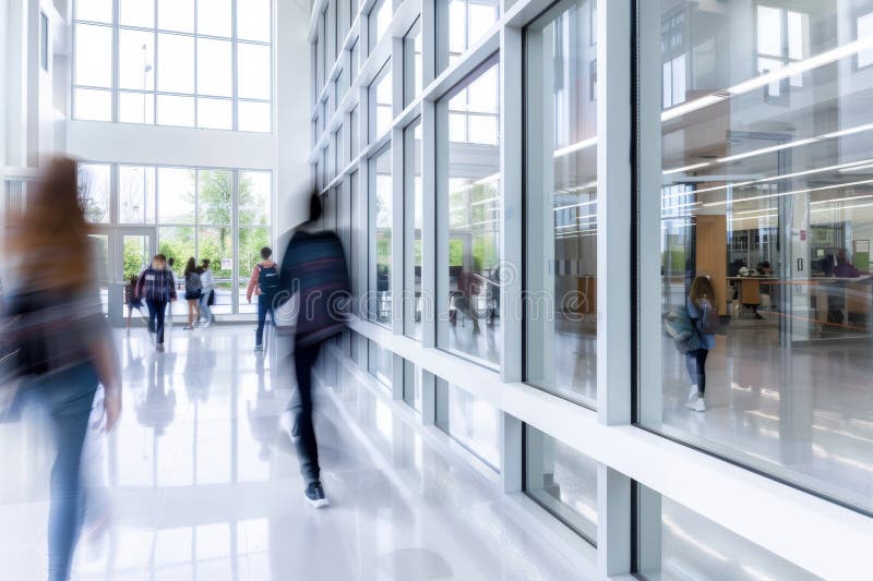Blurred School Classroom Background, Soft Abstract Focus on Desks and ...