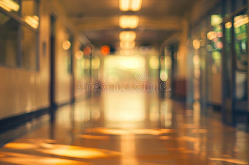 Blurred School Classroom Background, Soft Abstract Focus on Desks and ...