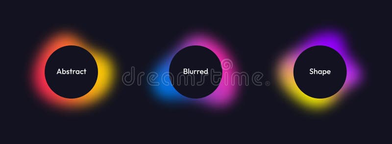 Abstract Blurred Shapes. Blurred Liquid Shapes in Gradient Vibrant ...
