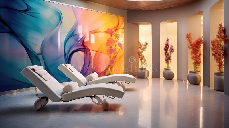 Abstract Blurred Spa Interior Stock Illustration - Illustration of ...