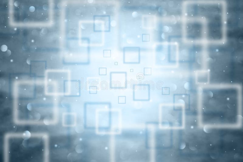 Abstract Blurred Square Bokeh Cyan Blue Background Stock Image - Image ...