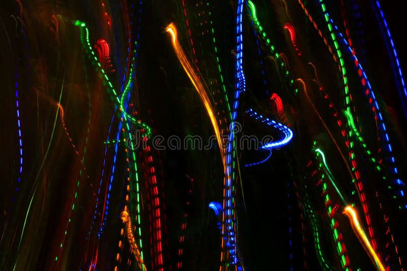 Abstract Blurry Background with Pattern from Colorful Traces of Lights ...