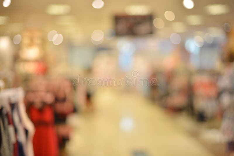 Abstract Blurry Background of Retail Shops in Shopping Mall Stock Image ...