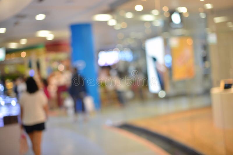 Abstract Blurry Background Of Retail Shops In Shopping Mall Stock Image ...