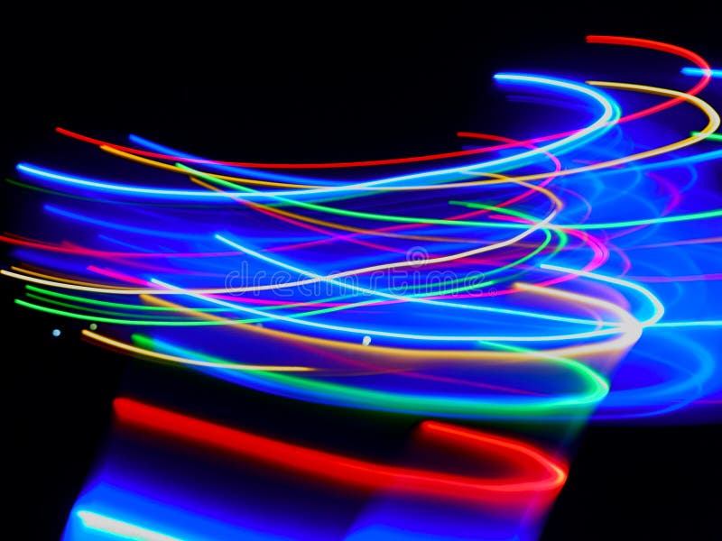 Abstract of Blurry Colorful of Motions LED Lights Stock Photo - Image ...