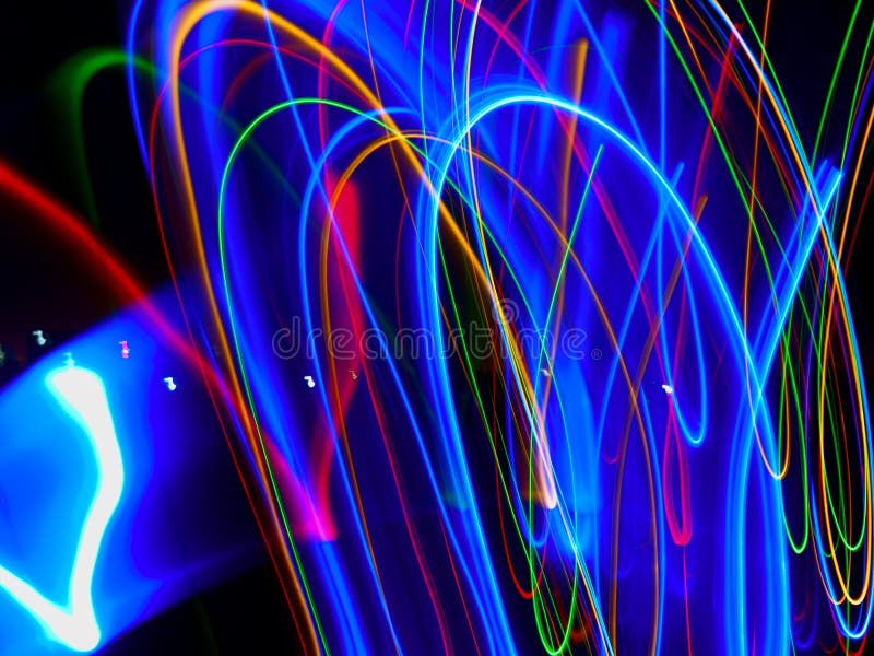 Abstract of Blurry Colorful of Motions LED Lights Stock Image - Image ...