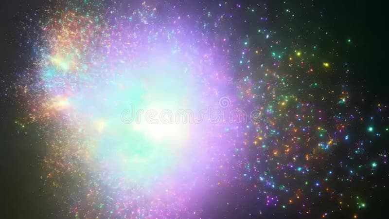 Abstract Blurry Dots Random Moving with Shiny Light. Stock Footage ...