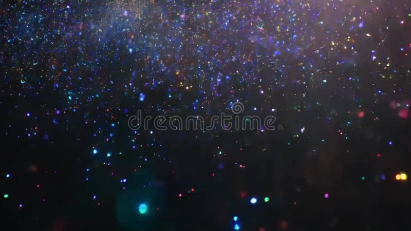 Abstract Blurry Dots Random Moving with Shiny Light. Stock Footage ...