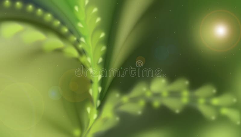 Abstract Blurry Green Plant Background Stock Illustration ...