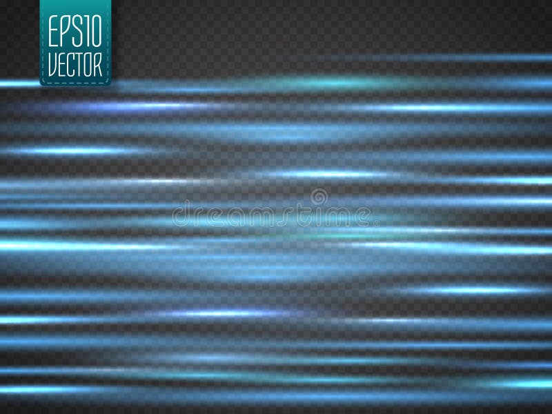 Abstract Blurry Motion Lines on Transparent Background. Stock Vector ...