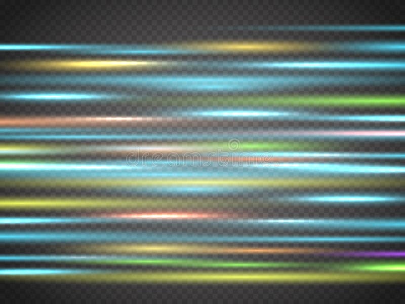 Abstract Blurry Motion Lines on Transparent Background. Stock Vector ...