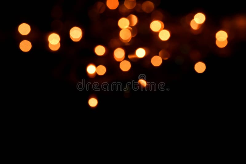 Abstract Blurry Small Red Light and Dots Glowing in the Dark Night ...