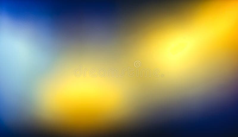 Abstract Blurry Smooth Image of Blue and Yellow Color, Generative AI ...