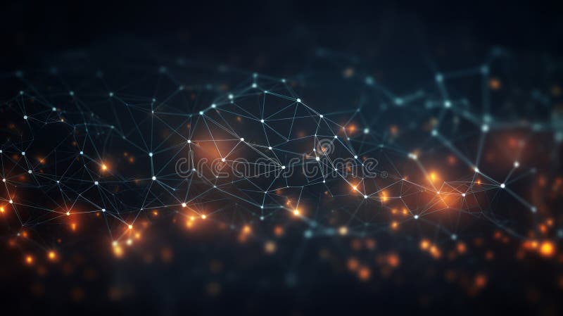 Abstract Blurry Technology Big Data Digital Particles Background Stock ...