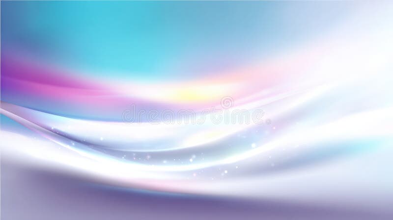 Abstract Blurry Wave with Bright Light on a Soft Gradient Background ...
