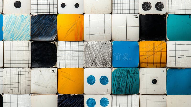 Abstract Board Game Pattern with Geometric Elements Stock Illustration ...