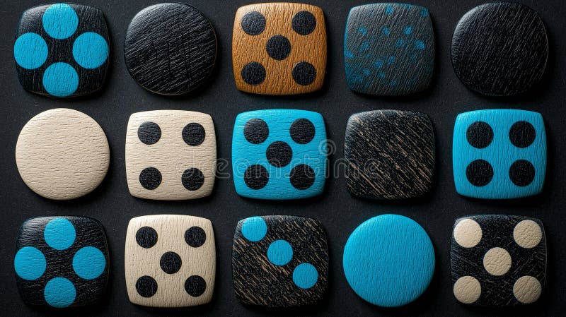 Abstract Board Game Pattern with Geometric Elements Stock Illustration ...