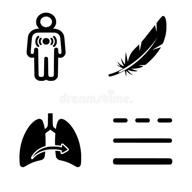 Abstract Body Awareness & Relaxation Symbols Icon Set Stock ...