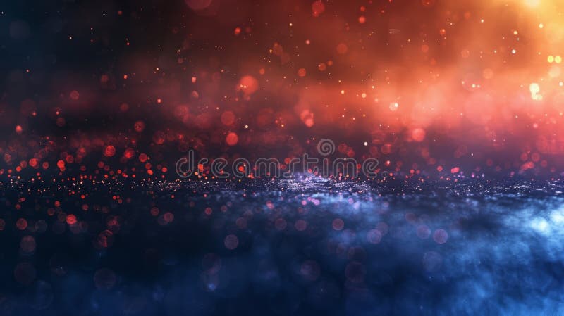 Abstract Bokeh Background: Red and Blue Sparkle Texture Overlay Stock ...
