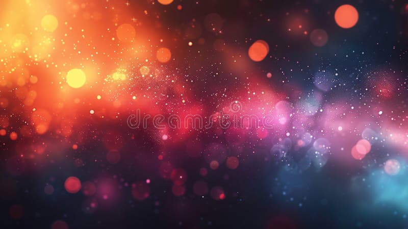 Abstract Bokeh Background with Warm and Cool Colors Stock Illustration ...