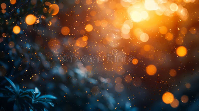 Abstract Bokeh Background with Warm and Cool Tones, Featuring Blurred ...