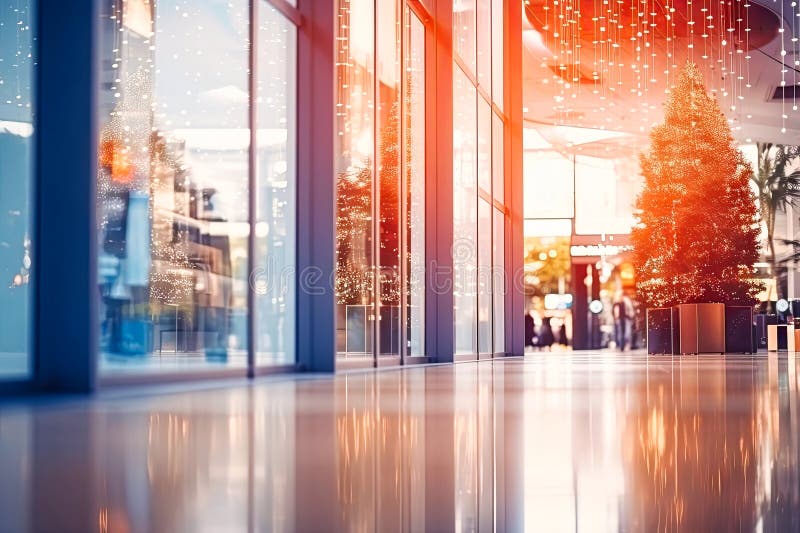 Abstract Bokeh and Blur Beautiful Luxury Shopping Mall Stock Image ...