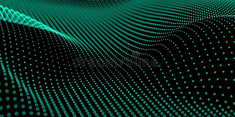 Abstract bokeh dots waves stock illustration. Illustration of layout ...