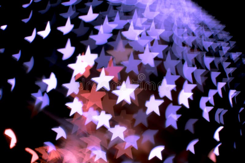Abstract Bokeh And Lens Flare Pattern In Star Shape With Vintage Filter ...