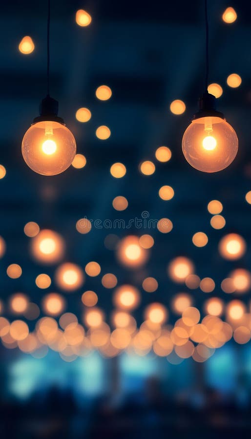 Abstract Bokeh Lights Background, Warm Glowing Illumination, Blurred ...