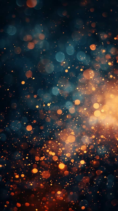 Abstract Bokeh Lights on a Blue Background Stock Image - Image of ...