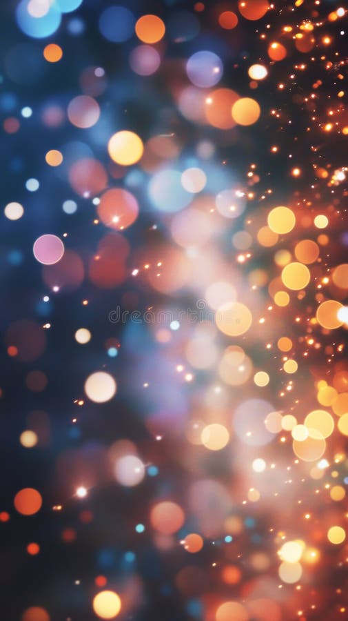 Abstract Festive Bokeh Lights on Dark Background Stock Illustration ...