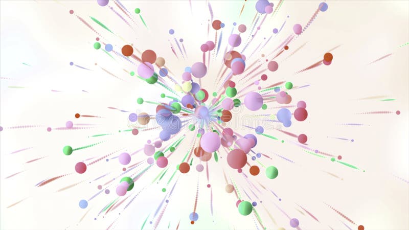 Abstract Bokeh Pattern with Colorful Dots on a White Background. Motion ...