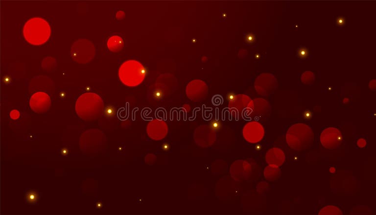 Abstract Bokeh Pattern Red Banner with Soft Touch Stock Vector ...