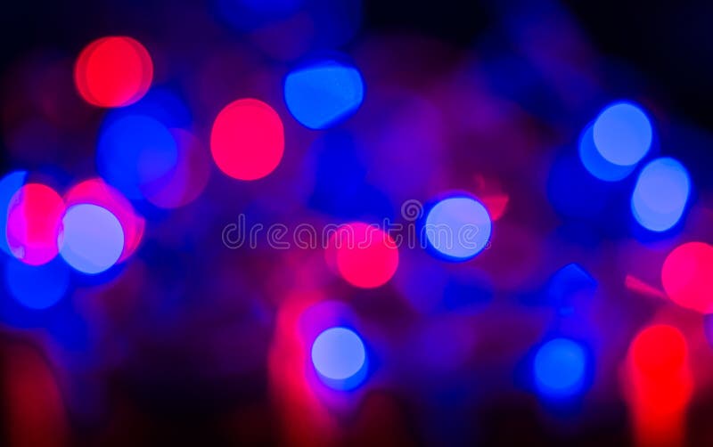 Abstract Bokeh Red and Blue, Round Shape. Stock Image - Image of blue ...